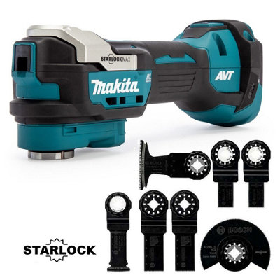 Makita DTM52Z 18v LXT Brushless Multi Tool Starlock Keyless 6 Piece Blade Set