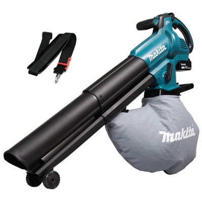 Makita DUB187Z 18V LXT Brushless Cordless Leaf Blower Vacuum + Bag + T Nozzle + at B&Q