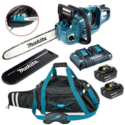 Makita DUC353Z Twin 18v / 36v LXT Cordless 35cm Chainsaw 2 x 6ah ...