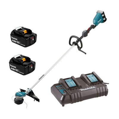 Makita DUR368LCT2-KIT Twin LXT 18v 36v Li-Ion Brushless Brush Cutter 2 ...