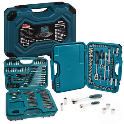 Makita E-10883 221 Piece General Maintenance Kit Spanner Socket ...