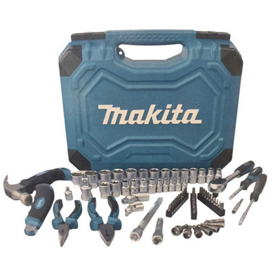 Makita E-10899 76 Piece Maintenance Kit Hand Tool Socket Set Wrench ...