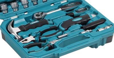 Makita E-10899 76 Piece Maintenance Kit Hand Tool Socket Set Wrench ...