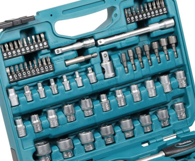 Makita E-10899 76 Piece Maintenance Kit Hand Tool Socket Set Wrench ...