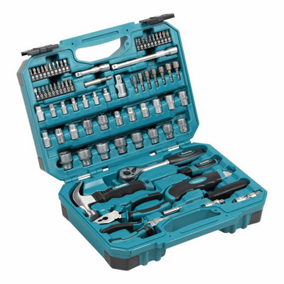 Makita E-10899 76 Piece Maintenance Kit Hand Tool Socket Set Wrench ...
