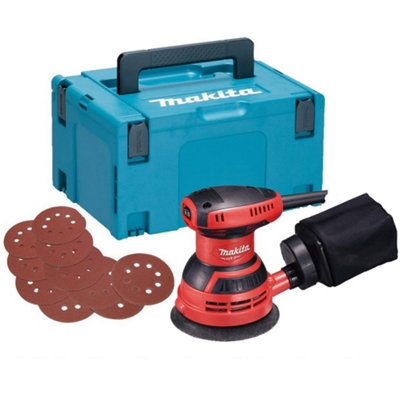 Makita M9204 125mm 5 240v Electric Random Orbital Sander Dust Bag Makpac