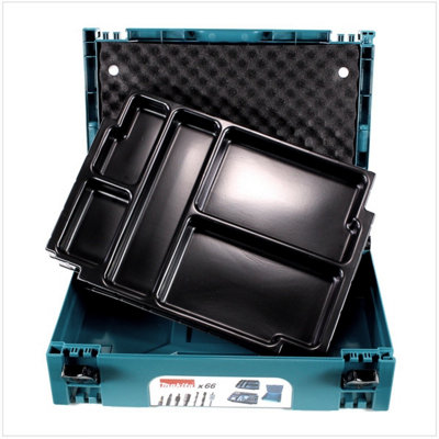 Makita Makpac 66 Piece Drill Screwdriver Accessory Set + Combi Drill ...