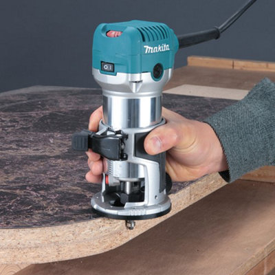 Makita RT0700CX2 240V 1/4" Router Laminate Trimmer Guide Plunge Base ...