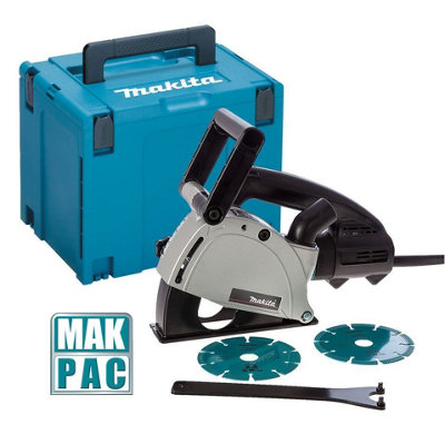 MAKITA SG1251J 240V CORDED WALL CHASER 125MM 2 X DIAMOND DISCS MAKPAC CASE