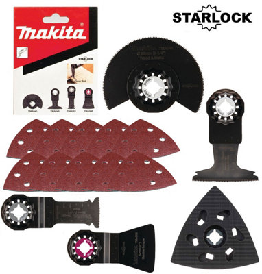 Makita Starlock Multi Tool 15 Piece Floor Set Plunge Segment Blade ...