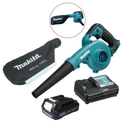 Makita UB100 12v CXT Cordless Garden Leaf Blower Dust Vacuum +Bag 1x 2ah Battery