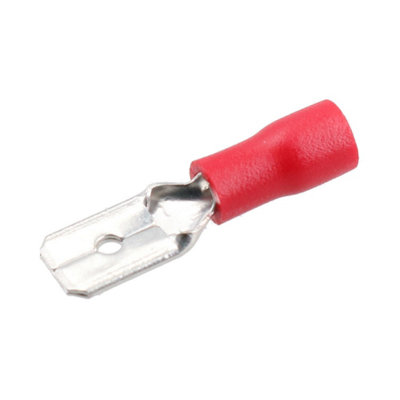 Male Red Electrical Cable Wire Spade Terminals Crimps Connectors 100pc