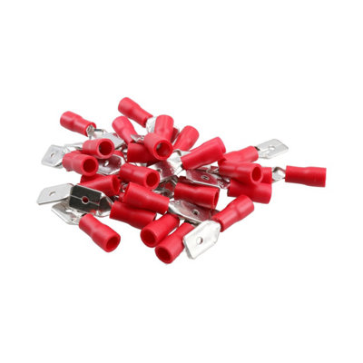 Male Red Electrical Cable Wire Spade Terminals Crimps Connectors 100pc