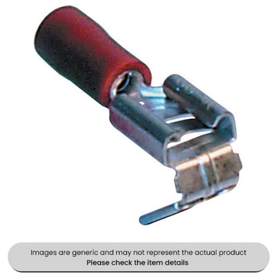 Male Red Piggy Back Terminals & Connectors 6.3MM Pack of 100