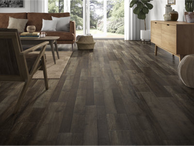 MALMO LVT WOOD EFFECT LUXURY VINYL CLICK FLOORING BRADA CHESTNUT MA61 ...