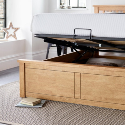 Malmo grey wooden ottoman bed store
