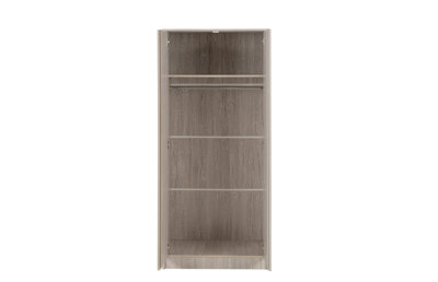 Malvern 2 Door Wardrobe in Urban Snow Beige Finish Recessed Handles