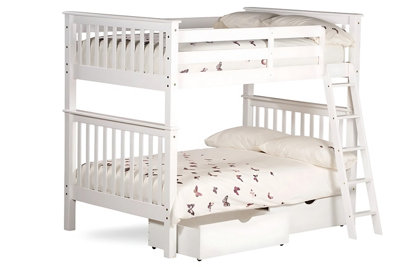 Malvern White Bunk Bed - Convertable into two 4ft beds (quad sleeper)