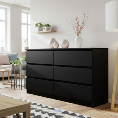 MALWA M6 Laminated Chest of Drawers with Smooth Fronts and Practical ...