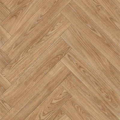 Mammoth M1521 Herringbone Effect Slip Resistant Brown Commercial Vinyl ...