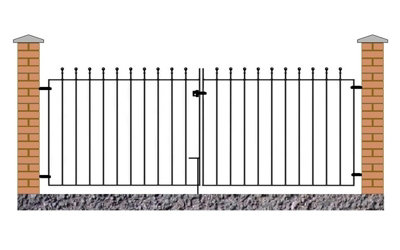 Buy MANA Ball Top Pair of Metal Driveway Gates 2743mm GAP x 915mm High ...