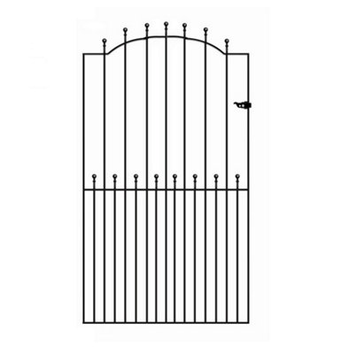 MANA Ball Top Tall Bow Top Metal Garden Gate 1220mm GAP x 1955mm High ...