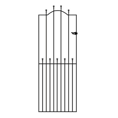 MANA Ball Top Tall Bow Top Metal Garden Gate 762mm GAP x 1910mm High ...