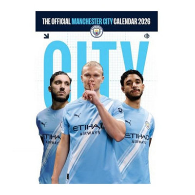 Manchester City FC A3 Wall Calendar Multicoloured (One Size)