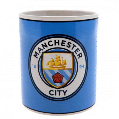 Manchester City FC Fade Mug Sky Blue (One Size) | DIY at B&Q