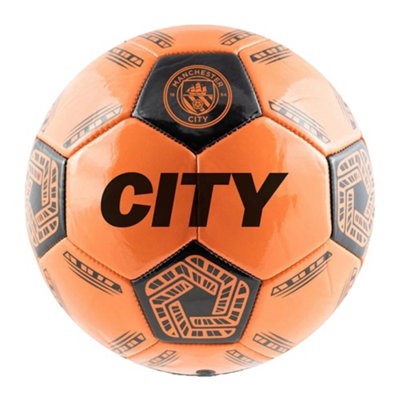 Manchester City FC Glow LED Light Football Black/Orange (5)