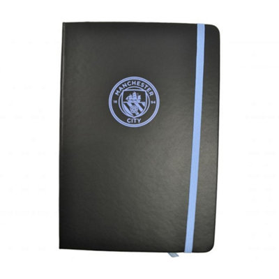 Manchester City FC Premium Crest A5 Notebook Black/Blue (One Size)