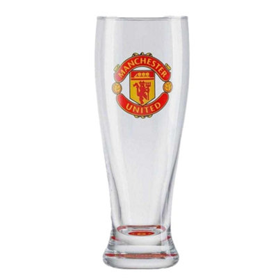 Manchester United FC Crest Pint Gl Transparent (One Size)