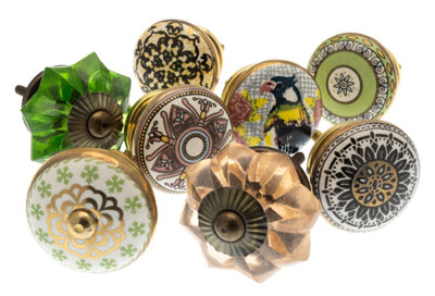 MangoTreeKnobs - Mixed Set of Vintage Style Ceramic Cupboard drawer ...
