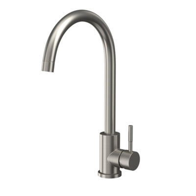 Manhattan Brushed Stainless Steel Kitchen Mixer Tap t42 | DIY at B&Q