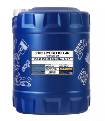 MANNOL 10L Hydraulic Oil 46 Fluid HLP 46 High Grade 10 Litres ISO 46 ...