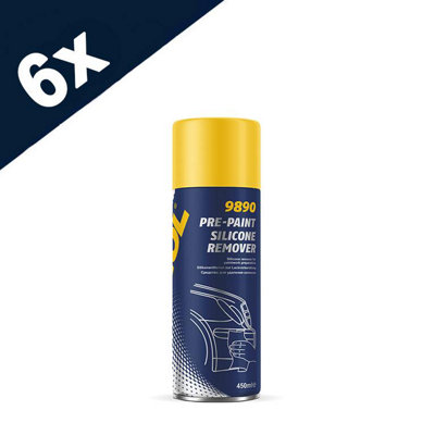 MANNOL 6 x 450ml Pre Paint Panel Wipe Silicone Remover Cleaner Acetone ...