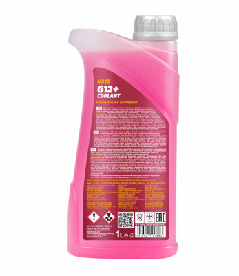 Mannol G12+ Red/Pink Coolant Antifreeze Fluid Ready Mixed Protection 1L