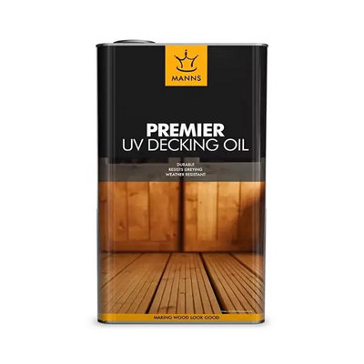 Manns Premier UV Decking Oil Natural Oak 5L - Multi Purpose Solvent ...