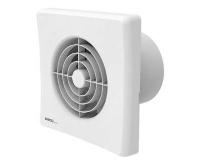 Manrose 100mm Quiet Bathroom & WC Fan IPX5 Compliant Low Energy 25dB ...