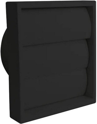 Manrose 1162 Extractor Fan Vent Cover Black Wall Grille with Gravity ...