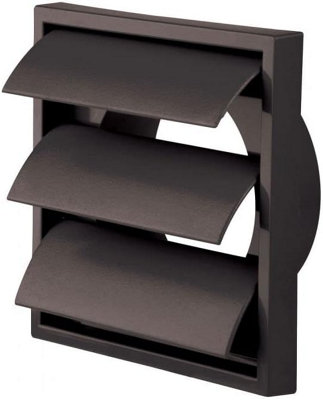 Manrose 1162 Extractor Fan Vent Cover Black Wall Grille with Gravity ...