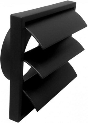 Manrose 1162 Extractor Fan Vent Cover Black Wall Grille with Gravity ...