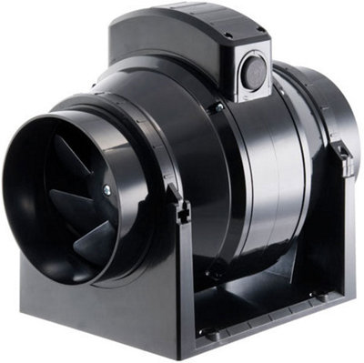 Manrose 125mm In-Line Mixed Flow Extractor Fan - 2-Speed, Low Noise ...