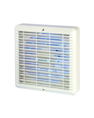 Manrose 230mm (9") Commercial Wall/Window Extractor Fan with Pullcord ...