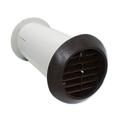 Manrose DHRIWKB Deluxe Internal Fit Wall Vent Duct & Grille Kit (Brown ...