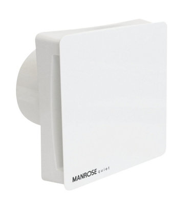 Manrose Extractor Fan Bathroom Kitchen Quiet Timer Humidistat 4" 100mm ...