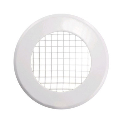 Manrose Internal Round Grille with Round Spigot and Egg Crate Fascia