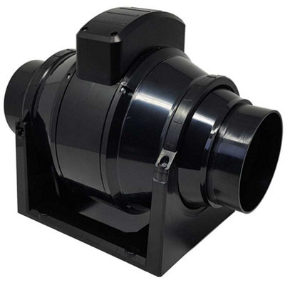 Manrose MF100T In-Line Mixed Flow Extractor Fan 100mm / 4 inch (Timer ...