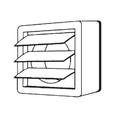 Manrose Window Vent Kit For XF150A Range (Fixed Louvre Grille) - 12681