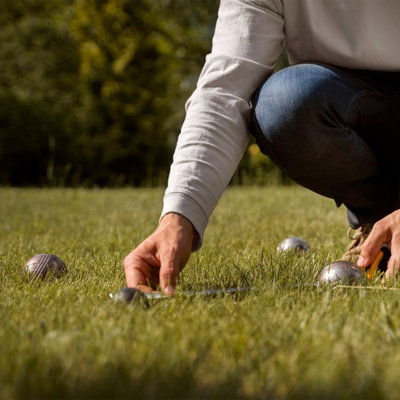 MantaRaj Pack Of 8 Boules Petanque Bowls Set Chrome Plated French ...